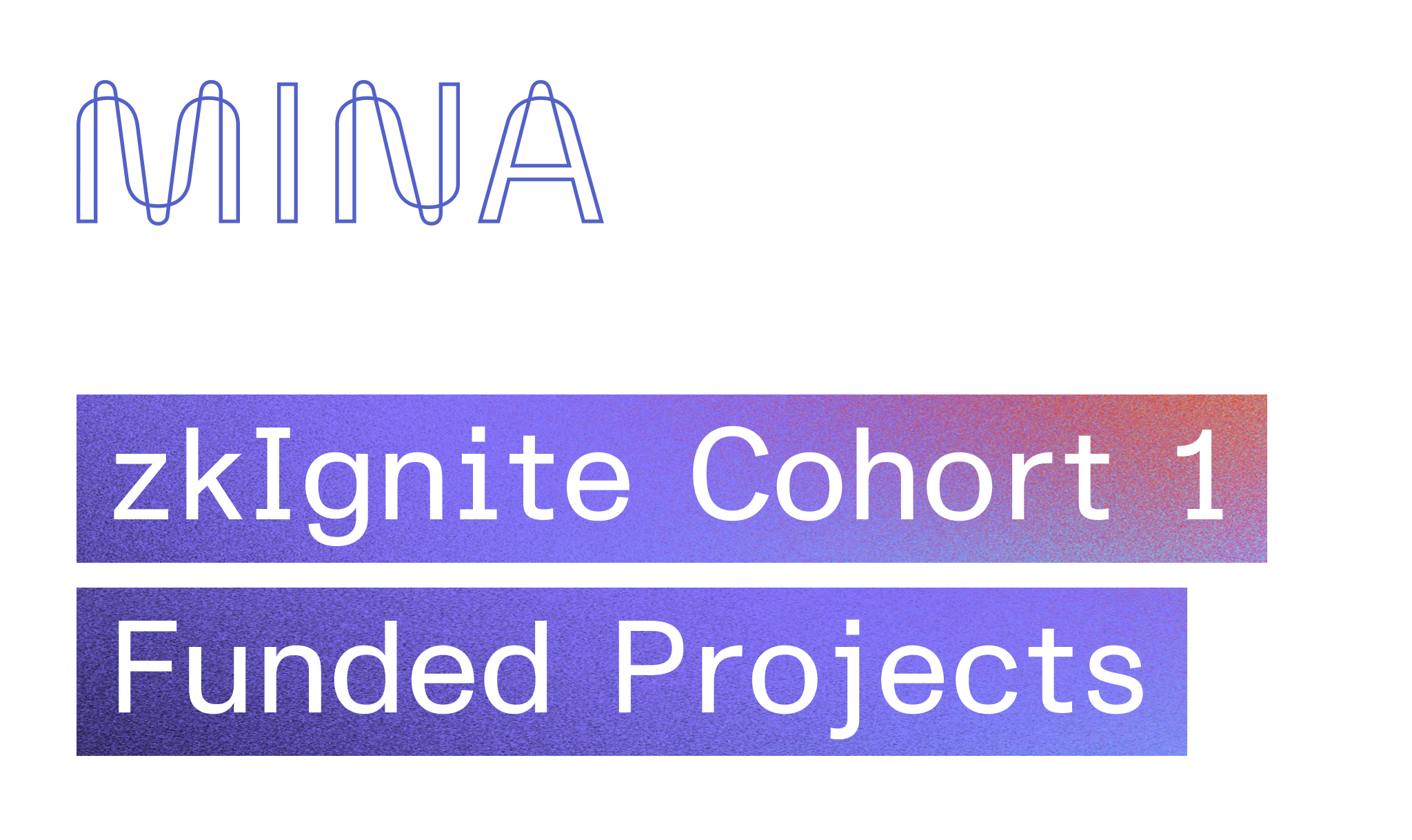 Announcing zkIgnite Cohort 1 Funded Projects & the Launch of Cohorts 2 & 3 | Mina Protocol